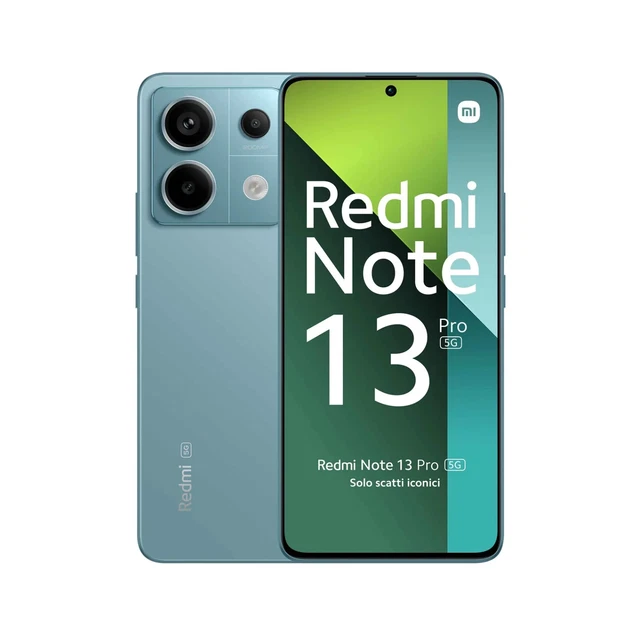 XIAOMI REDMI NOTE 13 Pro 5G Ocean Teal Blu 8Gb ram +256GB memoria 6.67 ...