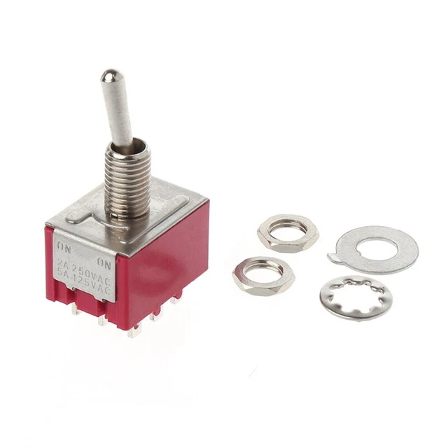 Mini 6mm Mts 302 Toggle Switch 9 Pin 2 Position On On 5a 125vac 2a