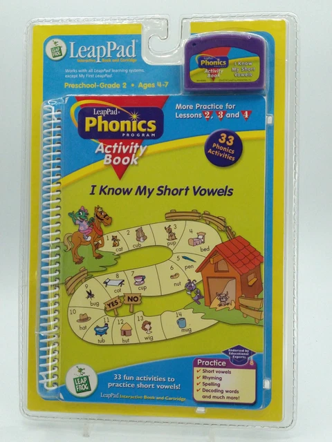LEAPFROG LEAPPAD PHONICS I KNOW MY SHORT VOWELS Ages 4-7 Brand New £20. ...