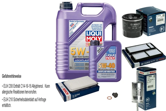 BOSCH INSPECTION SET 6l Liqui Moly Bon fonctionnement High Tech 5W-40 pour EUR 139,73 - PicClick FR