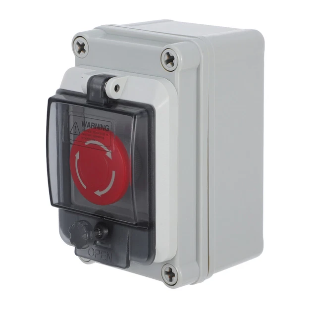 PUSH PULL SWITCH Heavy Duty Emergency Stop Lock Elevator Button Cover £ ...