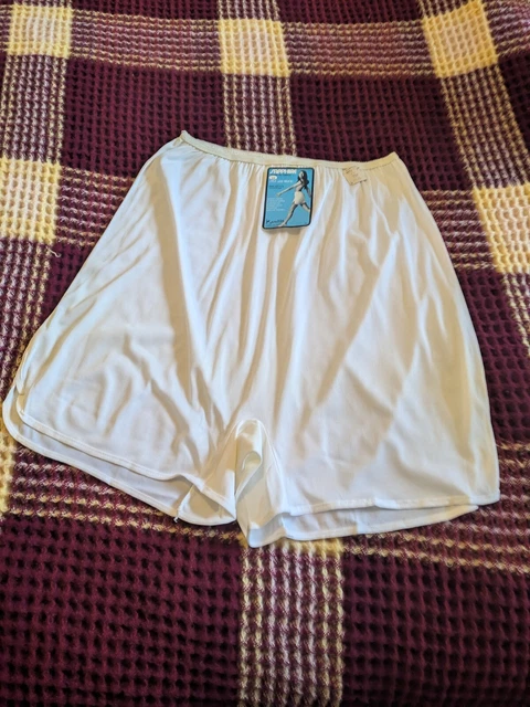 VINTAGE 1960S GLOSSY Silky White Acetate Knickers Bloomers Directoire ...