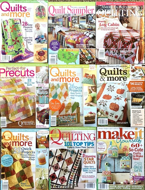 QUILTING CRAFT SEWING Magazines, Better Homes & Gardens LOT OF 9, 2008 ...