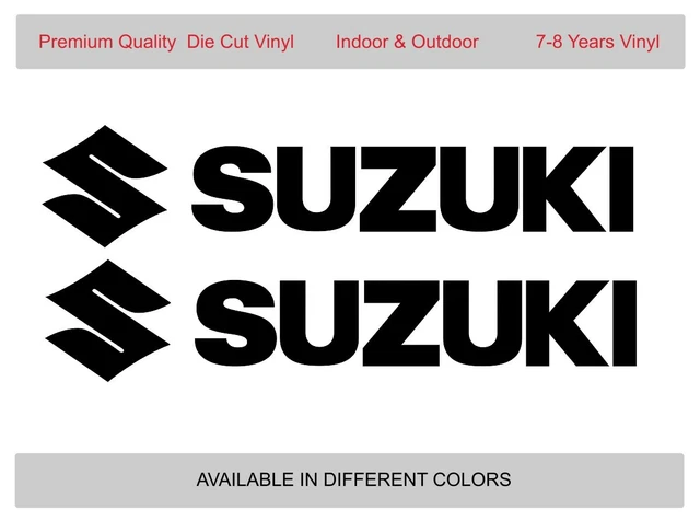 SUZUKI MOTORCYCLE LOGO Die Cut Decal Set Of 2 Stickers Tank Fairing ...