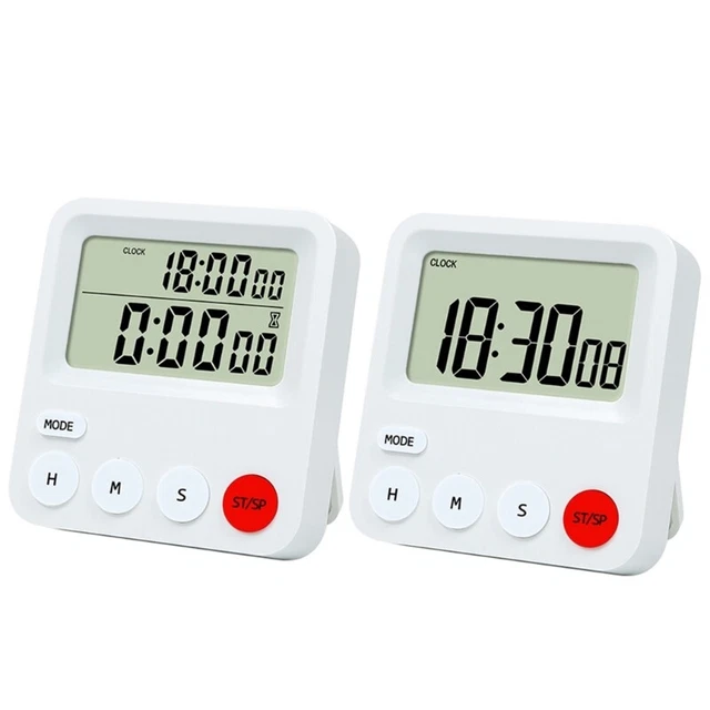 DIGITAL TIMER ALARM Clock Countdown Timer with Magnet Tabletop Small ...