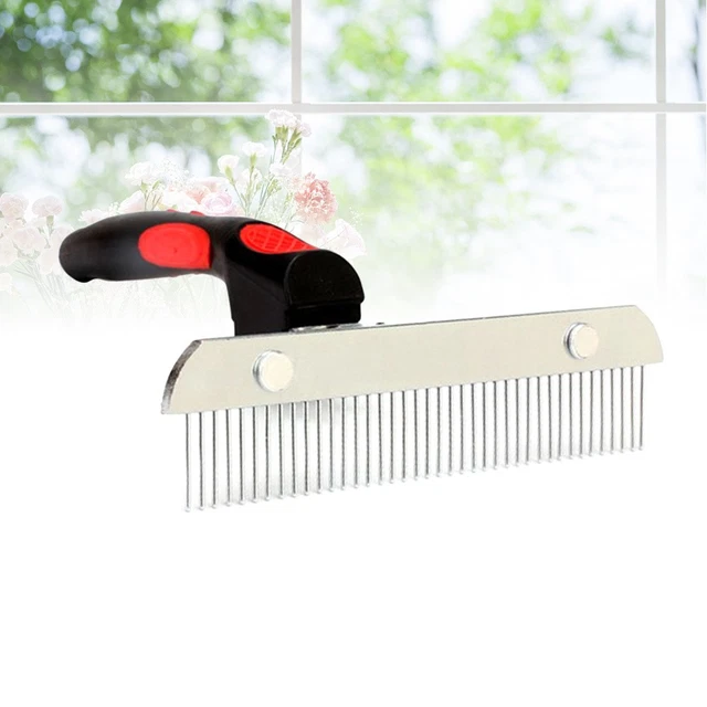 DOPPELTE REIHEN HAUSTIER Hund Slicker Bürste Edelstahl Pflegekamm Hund ...