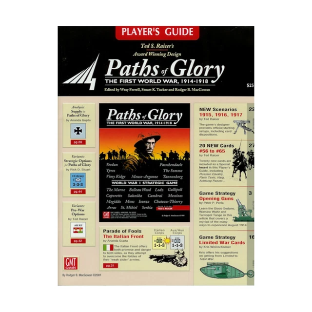 GMT CARD-DRIVEN JEU Paths Of Glory Joueur Guide Sac NM EUR 82,46 ...
