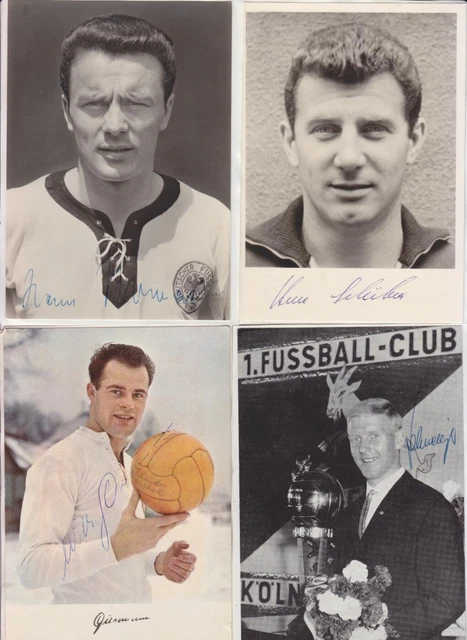 AUTOGRAMME HANS NOWAK Hans Schäfer Willi Giesemann Karl-Heinz ...