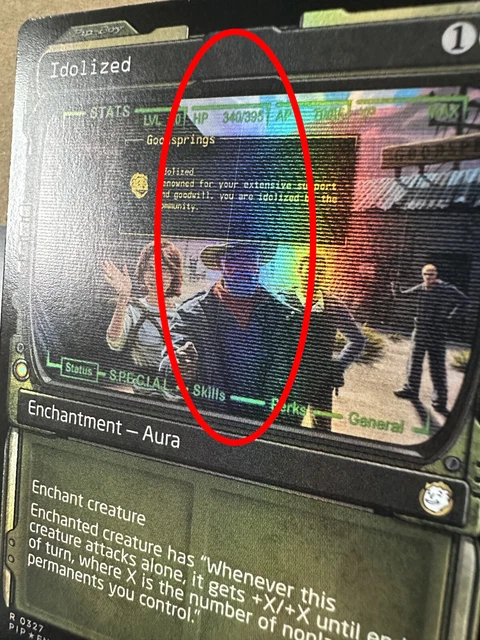 IDOLIZED FOIL SHOWCASE PIP-BOY RARE Fallout Universes MTG Magic ...