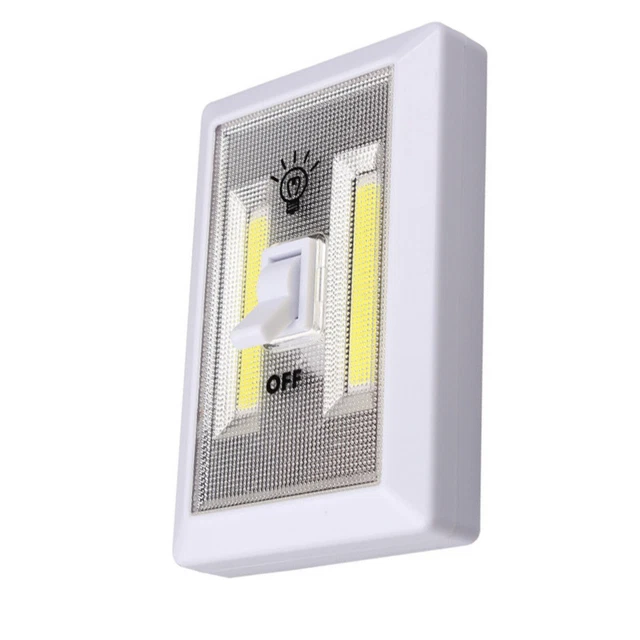MINI COB LED Switch Wall Night Light Battery Operated Cabinet Garage ...