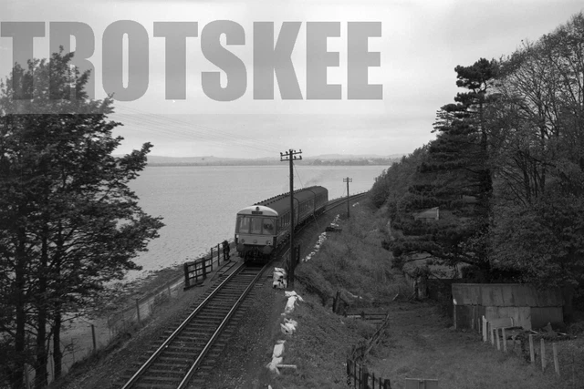 LARGER NEGATIVE BR British Railways Diesel DMU Class 118 Exmouth Branch ...