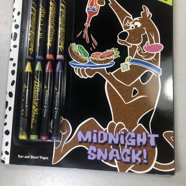 RARE VINTAGE 2004 Scooby-Doo Midnight Snack! Black Coloring Activity ...