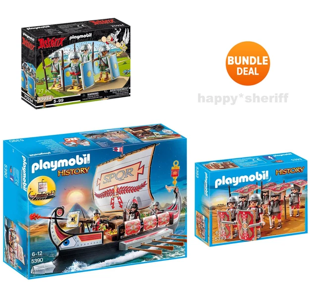 ENSEMBLE D'HISTOIRE PLAYMOBIL 5390 galère romaine et 5393 et 70934 ...