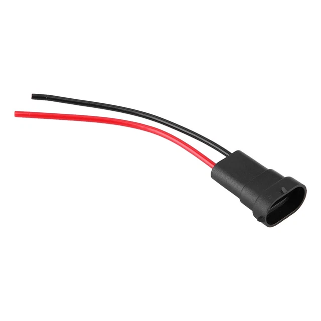 .HEADLIGHT BULB FOG Lamp Wiring Harness 2-Pin Male Plug Connector ...