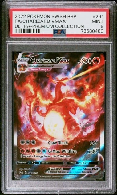 POKEMON PSA 9 Charizard Vmax #261 Ultra Premium Collection English EUR ...