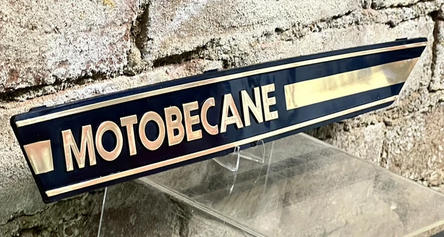 VINTAGE ORIGINAL MOTOBECANE Moped Side Plastic Emblem Decal NOS ...