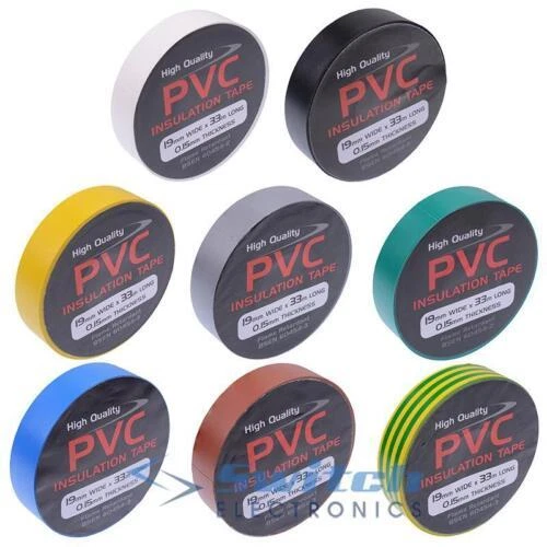 PVC ÉLECTRIQUE ISOLATION Ruban Isolant Flamme Retardant 19mm X 33m EUR ...