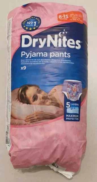 VINTAGE DRYNITES GOODNITES Girls 8-15 Years Pull-Up Nappies 9 Pack ...