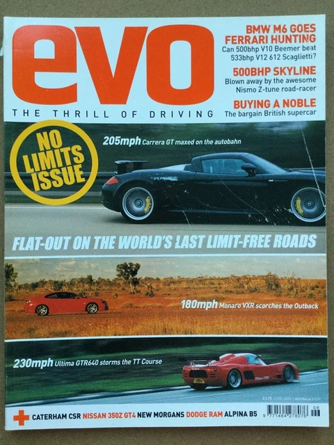 EVO MAGAZINE #080 - June 2005 - M6 v Ferrari 612 500bhp Skyline Monaro ...