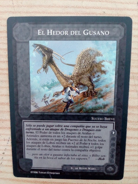 CARTA TRADING CARD El Hedor Del Gusano - El Señor De Los Anillos EUR 1 ...