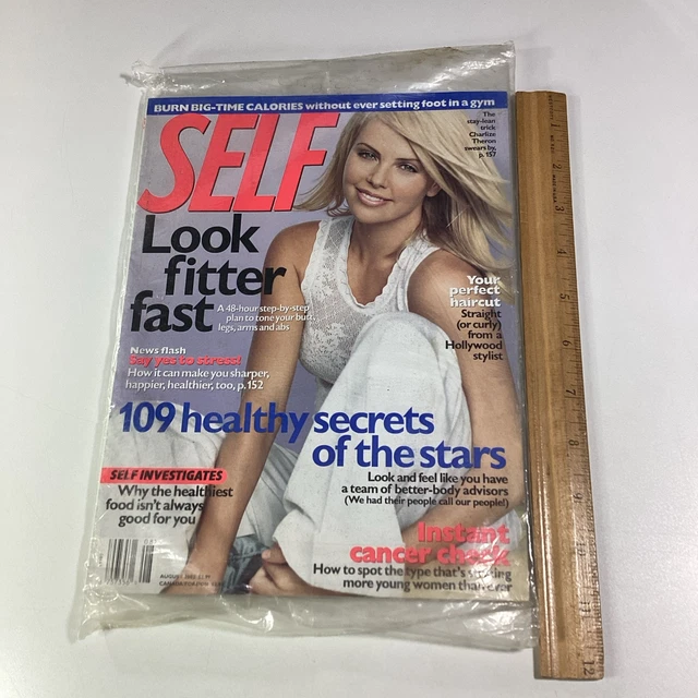 SELF MAGAZINE 2002 Charlize Theron Fashion Health Sealed New Old Stock ...