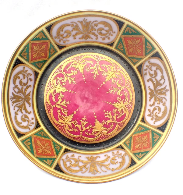 ANTIQUE CONTINENTAL PORCELAIN Royal Vienna Style Hand Painted Saucer ...