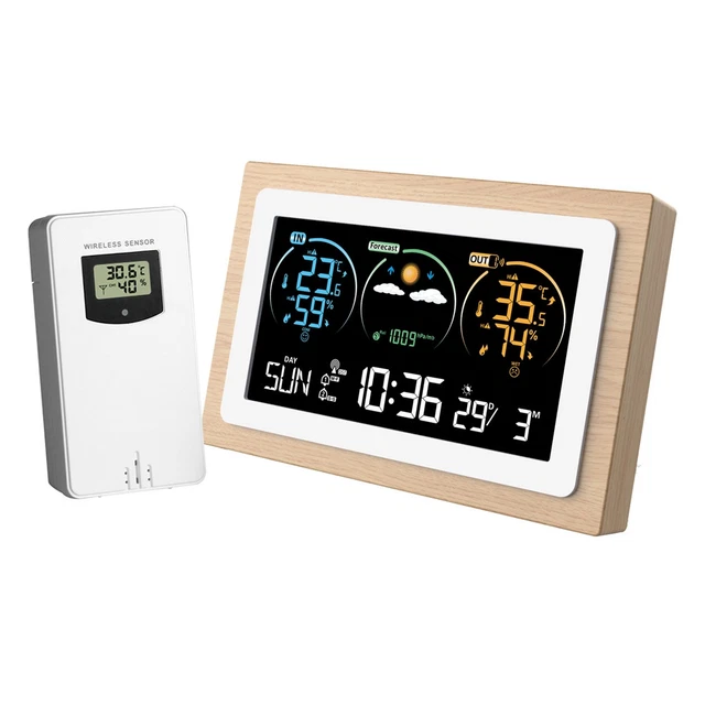 STATION MÉTÉO INTELLIGENTE, Baromètre, Horloge, Prévisions Météorologiques F9P1 EUR 38,39 ...