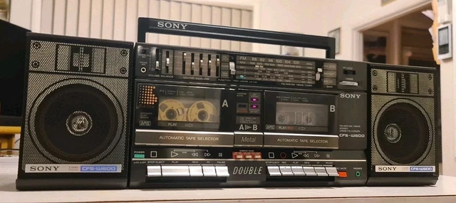 VINTAGE SONY CFS Boombox/Double Cassette Deck/Made In Japan/Fm/Aux ...