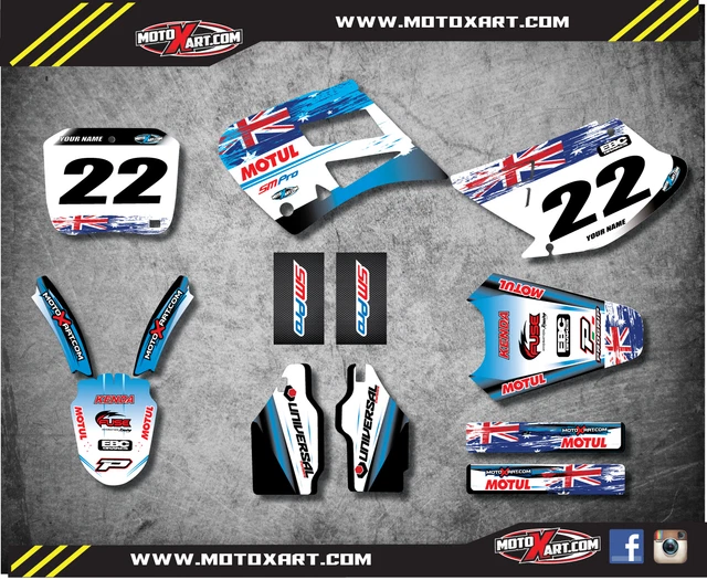 FULL CUSTOM GRAPHIC Kit AUSSIE PRIDE TM 125 250 300 - 2000 - 2003 ...
