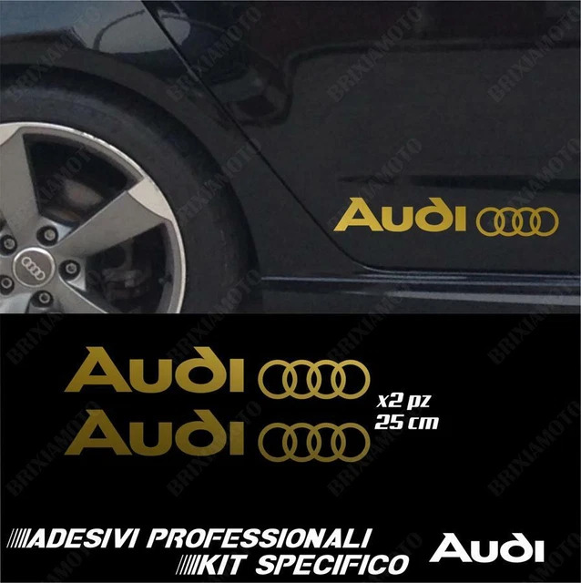 PAIR STICKERS FOR Sides Logo Audi For A1 A3 A4 A5 A6 A7 A8 Tt Gold £21. ...