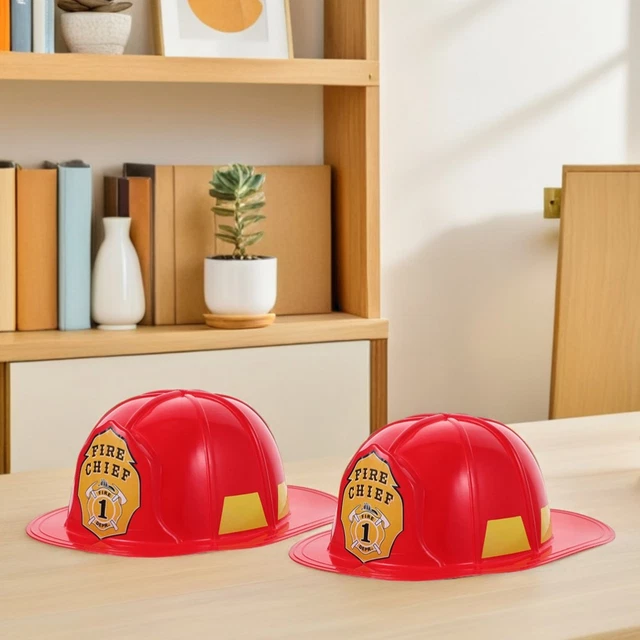 2 PCS FIREMAN Costume Adult Firemans Hat Firefighter Hats for Men ...