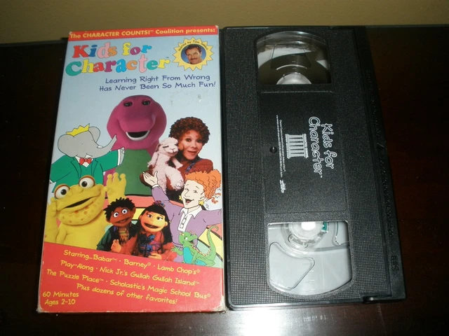 KIDS FOR CHARACTER (VHS) Barney Gullah Gullah Island Tom Selleck ...