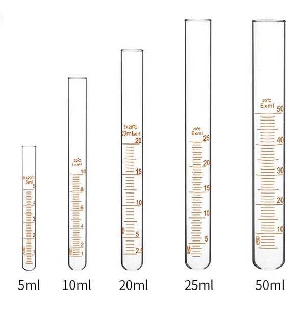 ROUND-BOTTOMED GLASS TUBES Chemistry Laboratory Scale Sample Container ...