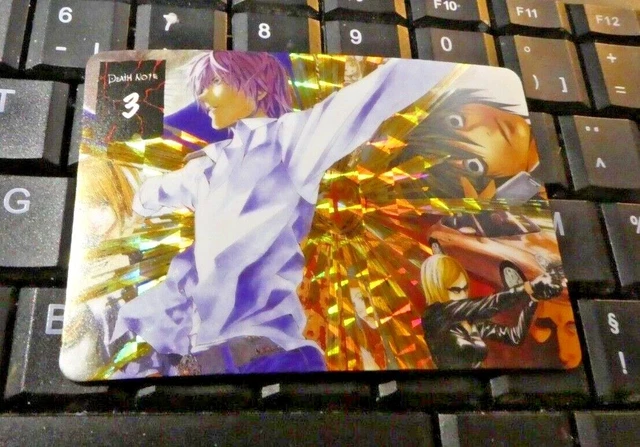 DEATH NOTE ANIME Manga Fan Card J5 Prism Holo Carte 3 Light Neuf New ...