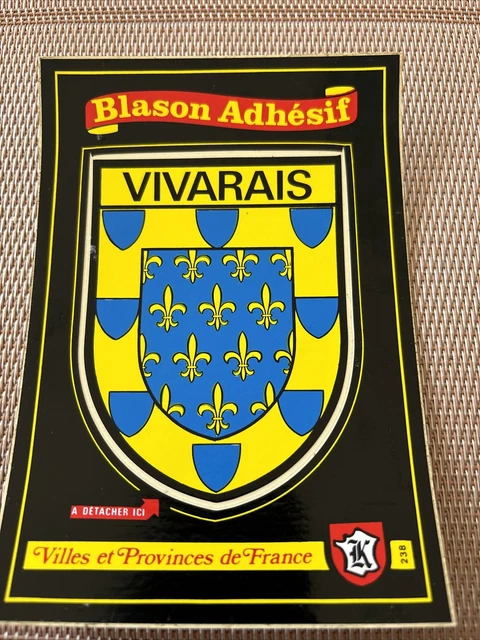 BLASON ADHÉSIF VILLES Et Provinces De France 238 Vivarais EUR 2,20 ...