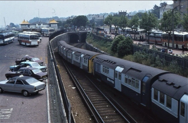 BRITISH RAIL EX LT Class 485 EMU Ryde Esplanade Wight 1983 Slide W ...