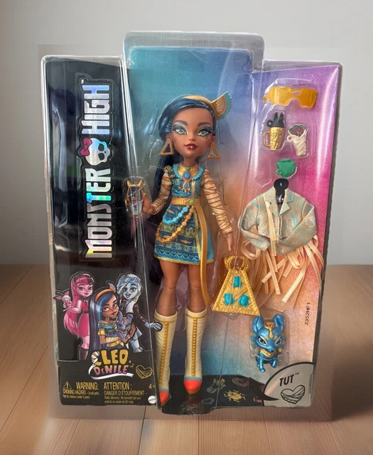 MONSTER HIGH CLEO DeNile Deluxe Set With Tut Cat Pet Doll 2022 NIB $24. ...