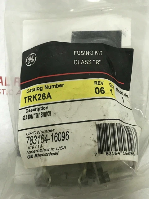 GE TRK26A 60A 600V TH Switch Fusing Kit Class R EUR 9,11 - PicClick DE