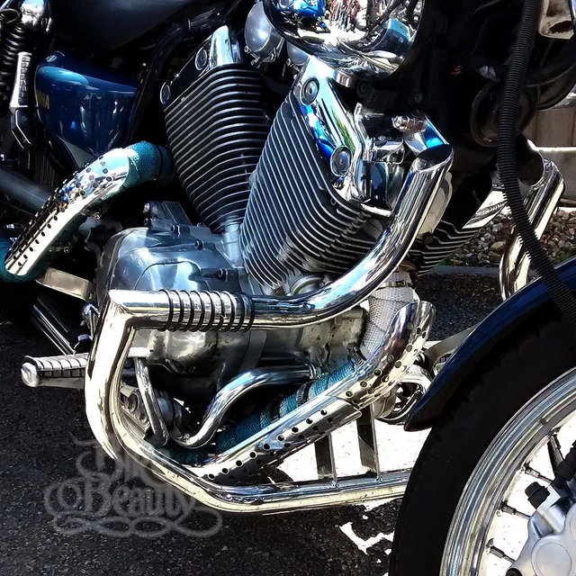 VIRAGO XV535 YAMAHA XV 535 Highway Crash Bar Engine Guard with Pegs ...