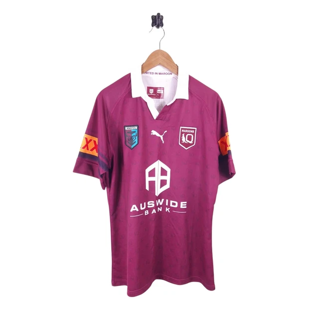 MENS QUEENSLAND MAROONS Jersey QLD 2023 Puma State of Origin Home Shirt ...