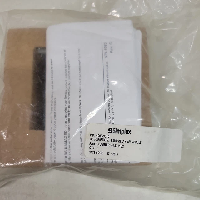 NIB SIMPLEX 4090-9010 Relay Iam Module 8 Amp 07431182 Factory Sealed ...
