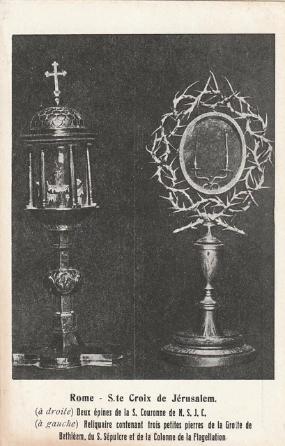 5 X CPA Ancien Sainte Relique Eglise Rome Croix Jerusalem Reliquaire ...