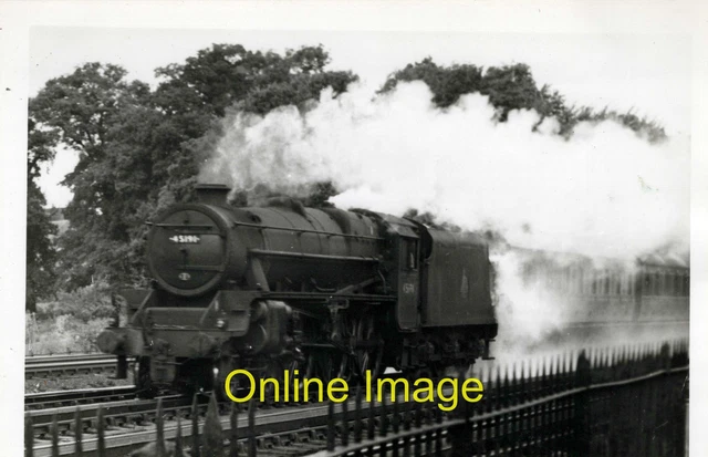 RAILWAY PHOTO 6X4 ex LMS Black Five 45191 Water Troughs unknown ...