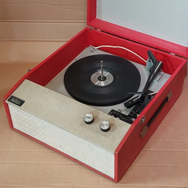 VINTAGE TELLUX PORTABLE Record Player with BSR Deck - Spares/Repair £29 ...