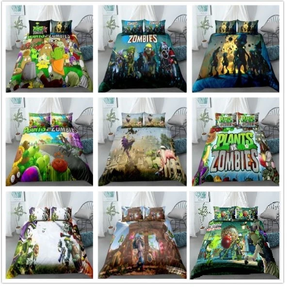 Plants Vs Zombies Collection Single Double Queen King Bed Quilt Cover