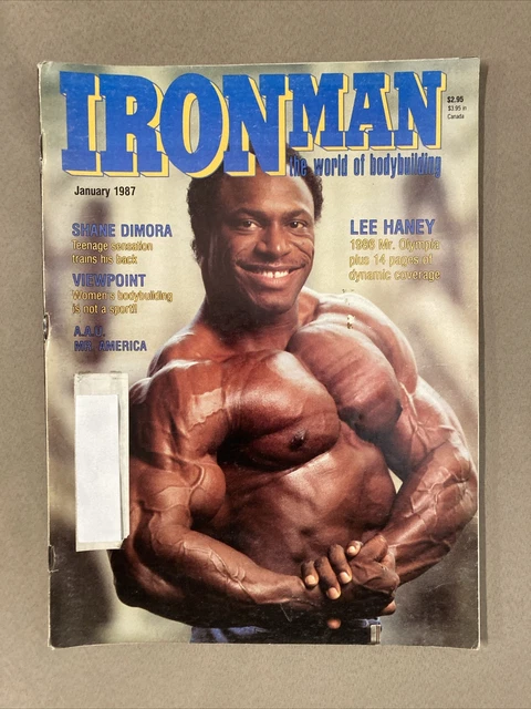 IRONMAN BODYBUILDING MUSCLE Magazine / Mr. Olympia Lee Haney / 01-87 £9 ...