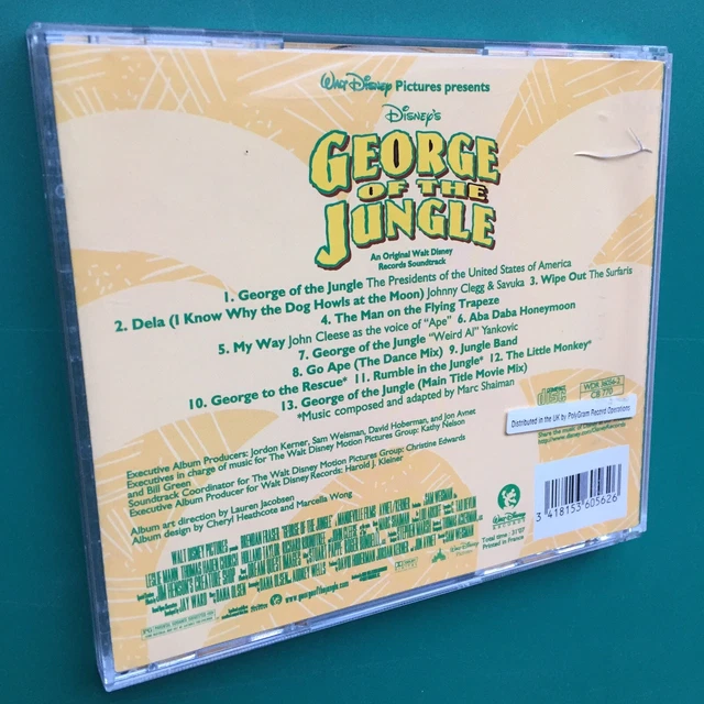 GEORGE OF THE JUNGLE Film Soundtrack OST CD Marc Shaiman Disney Brendan ...