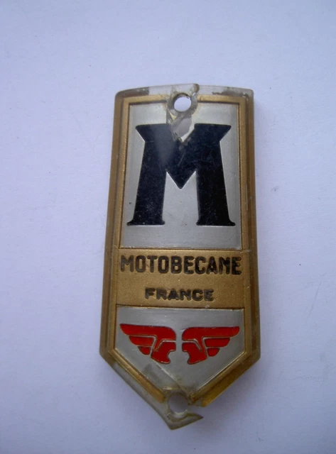PLAQUE DE VELO Cycles MOTOBECANE & MOTOCONFORT - Old Bike Head Badge ...