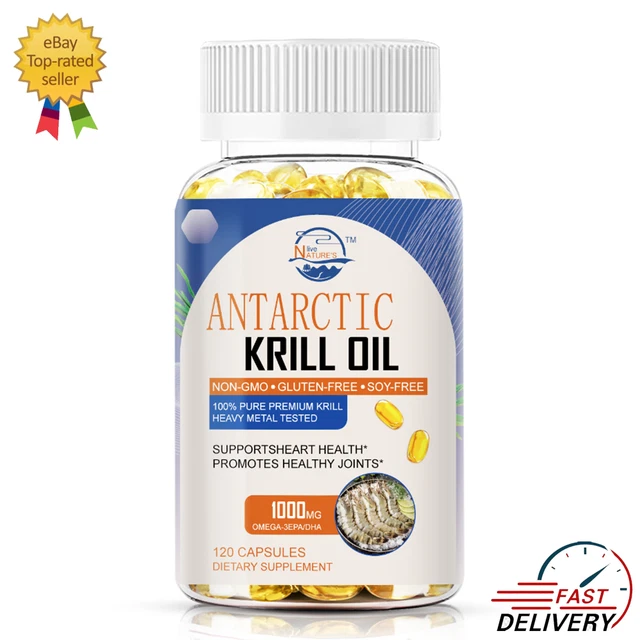 120PCS ANTARCTIC KRILL Oil 3000mg - Anti-aging - Omega-3 EPA, DHA ...
