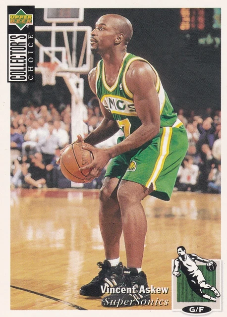 1994-95 UPPER DECK Collector's Choice NBA Seattle Sonics Vincent Askew ... 1994-95 UPPER DECK Collector's Choice NBA Seattle Sonics Vincent Askew ...
